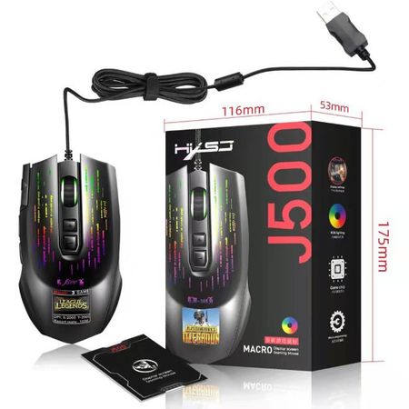 HYSJ - Gaming Maus mit LED und kleinem Screen für Fotos - J500 ...