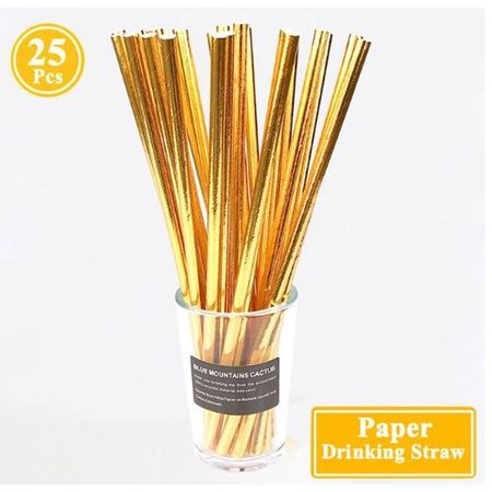 Papier Strohhalme (25 Stk.) - Cocktail Trinkhalme - Party Getränke Deko ...