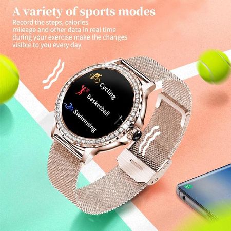 Lady Smart Watch Fitness Tracker - mit Bluetooth Telefonfunktion ...